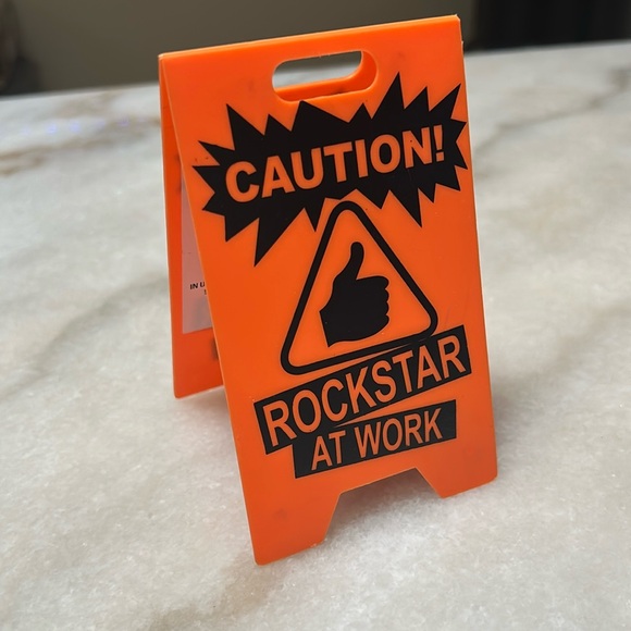 Office | Caution Rockstar At Work Sign | Poshmark